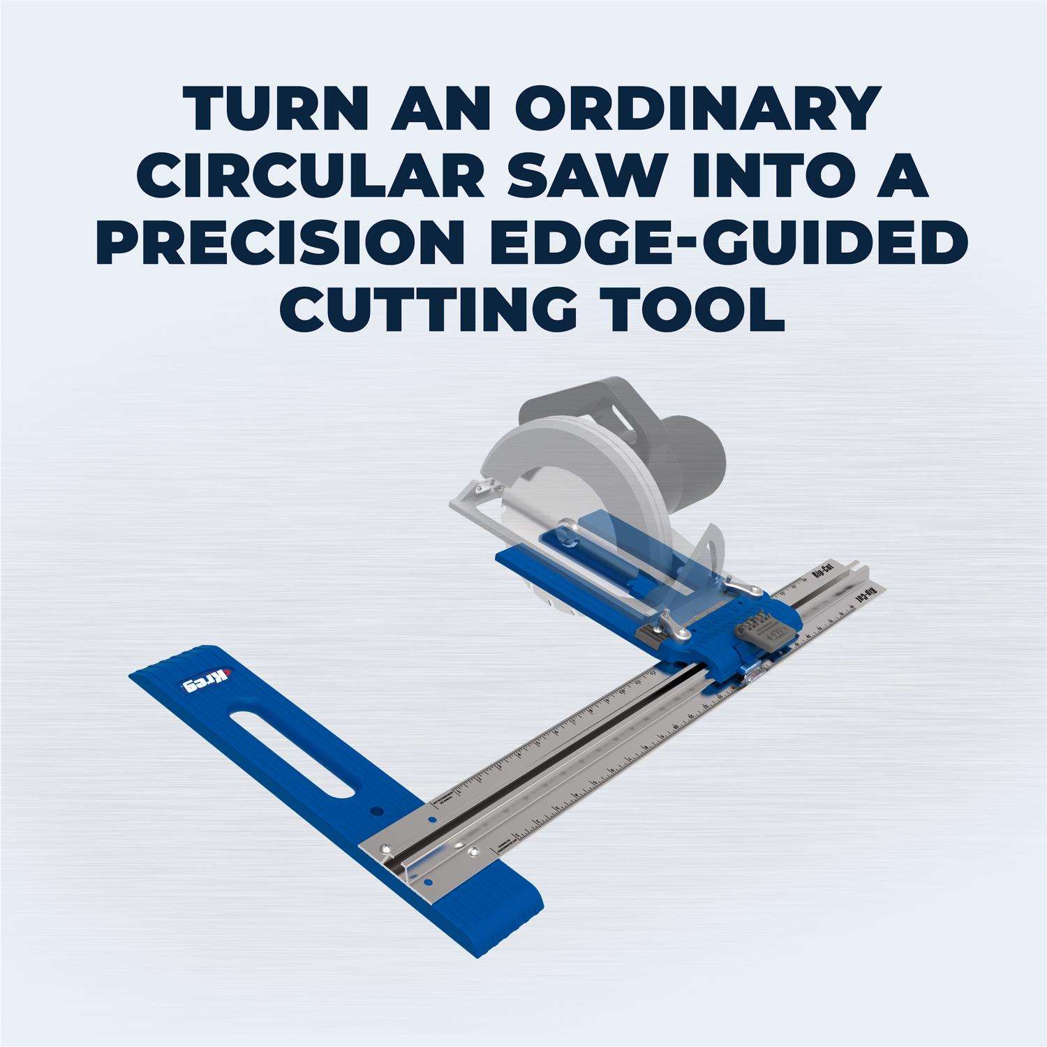 Kreg Rip Cut Aluminum 30.88 in. L X 2.5 in. H X 8.75 in. W Saw Edge Guide Blue Silver 1 pc Mfr KMA2685 Ace Hardware
