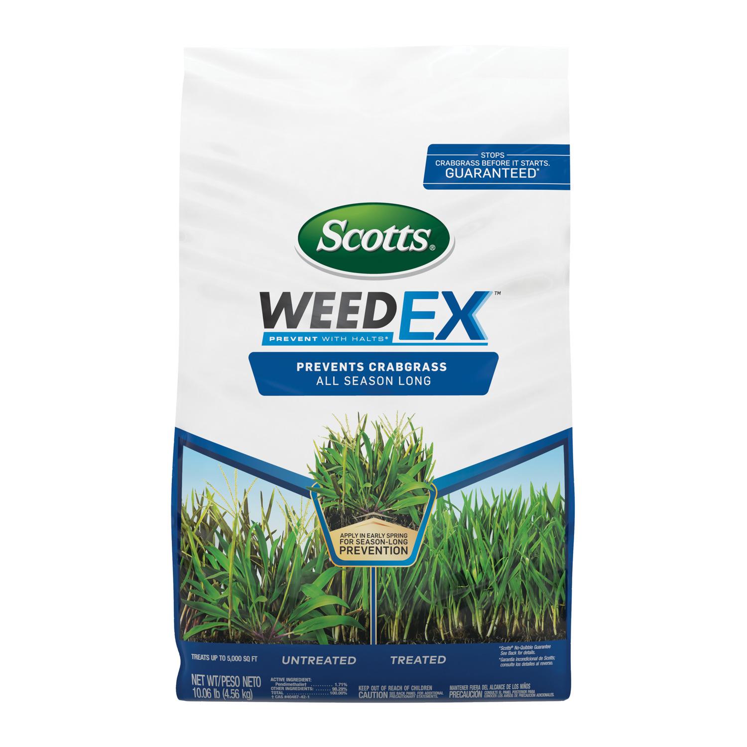 Scotts WeedEx Prevent with Halts Weed Preventer Granules 10 lb Mfr ...