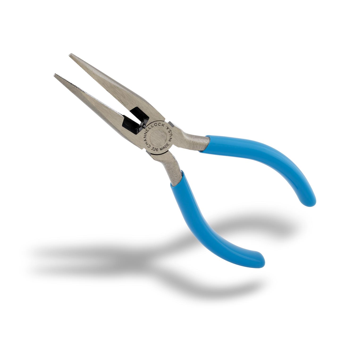 Channellock 6 in. Drop Forged Steel with Side Cutter Long Nose Pliers ...