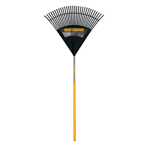 True Temper 68 in. 30 Tine Poly Rake Wood Handle - Ace Hardware