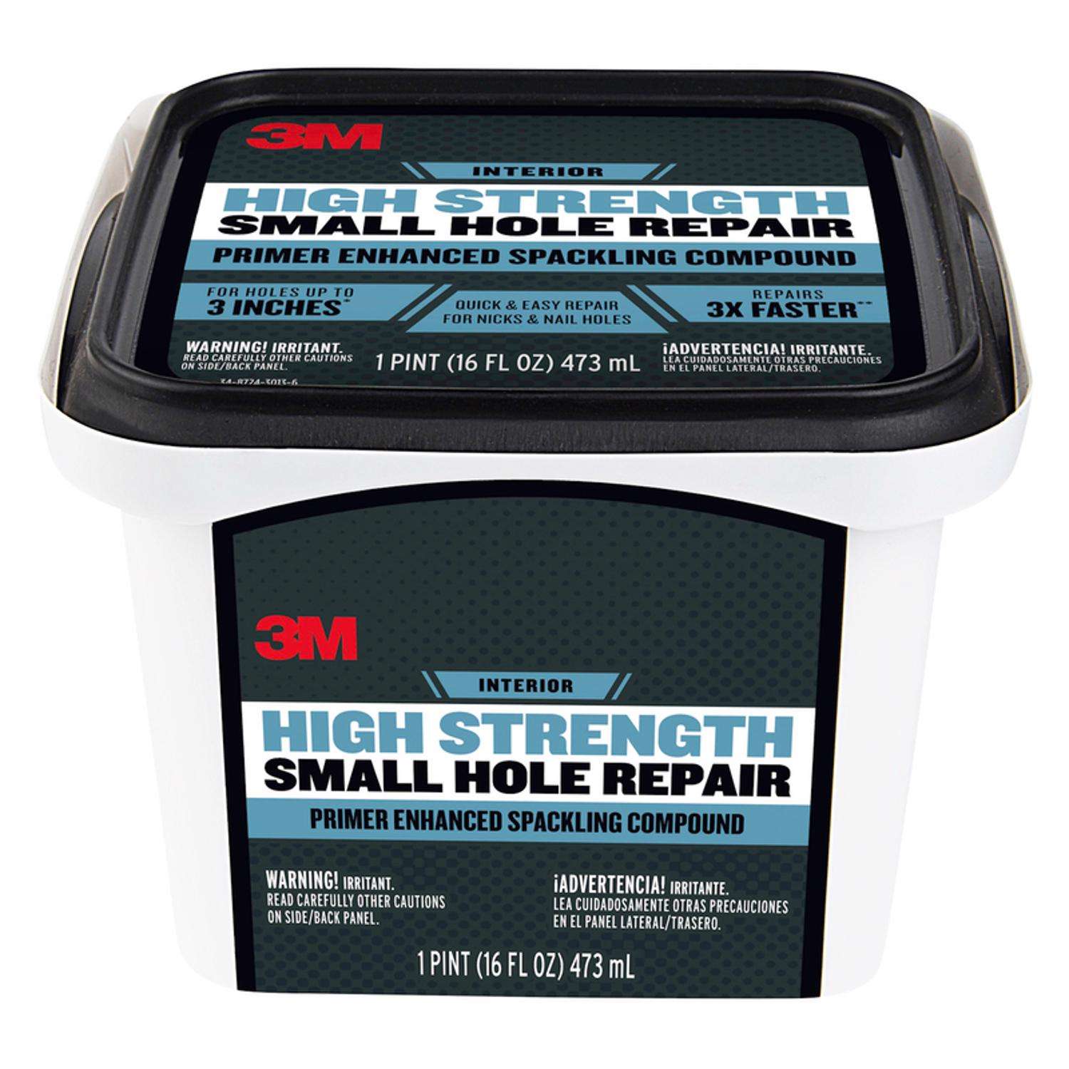 3M High Strength Hole Repair Ready to Use White Spackling Compound and ...