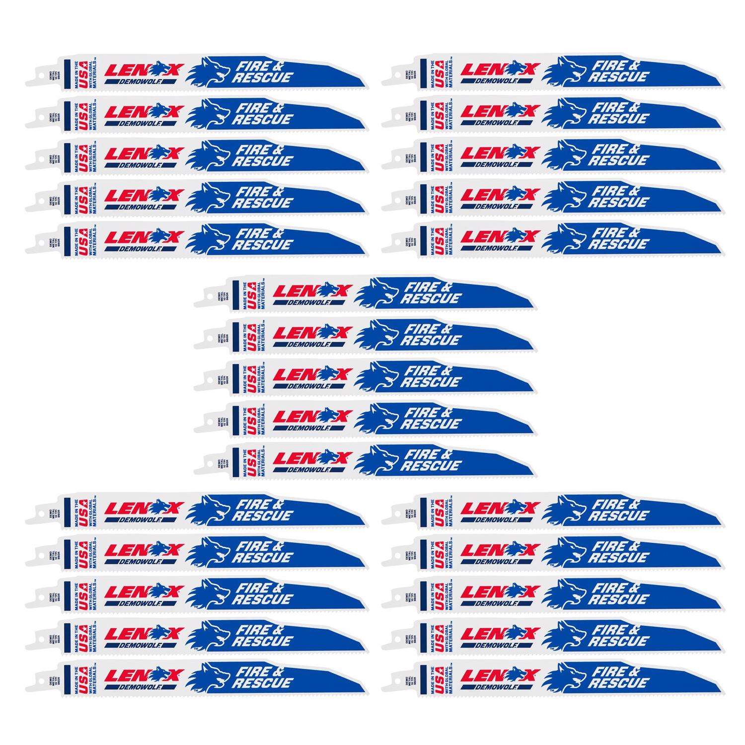 LENOX DEMOWOLF 9 in. Bi-Metal Reciprocating Saw Blade 10 TPI 25 pk ...