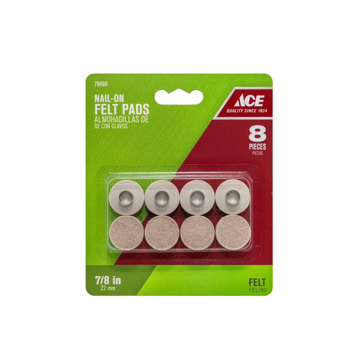Ace Felt Protective Pad Brown Round 7/8 in. W 8 pk - Ace Hardware