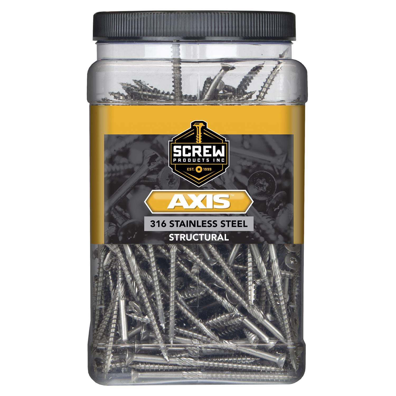 Screw Products AXIS No. 10 X 3 in. L Star Stainless Steel Wood Screws 1 ...