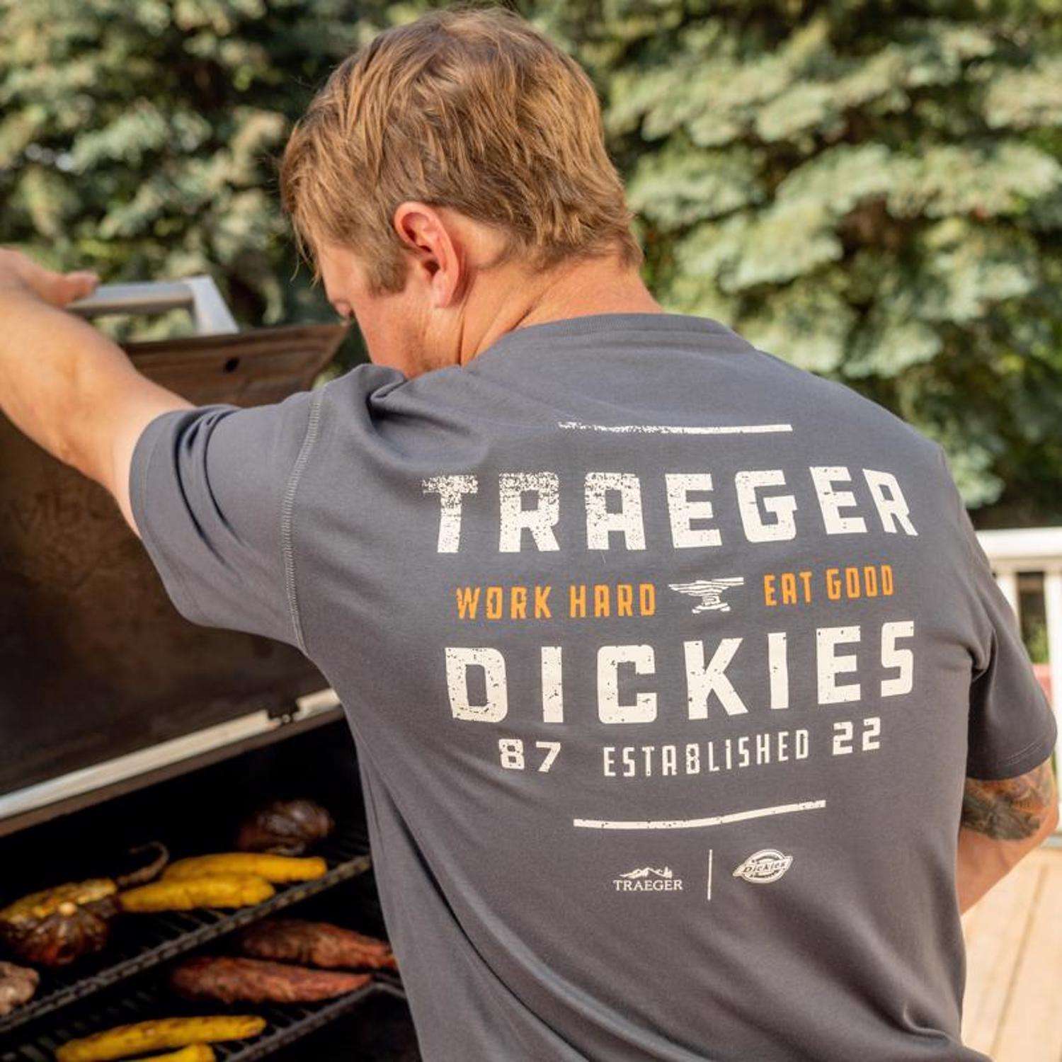 Dickies Traeger Tee Shirt Charcoal Gray S - Ace Hardware