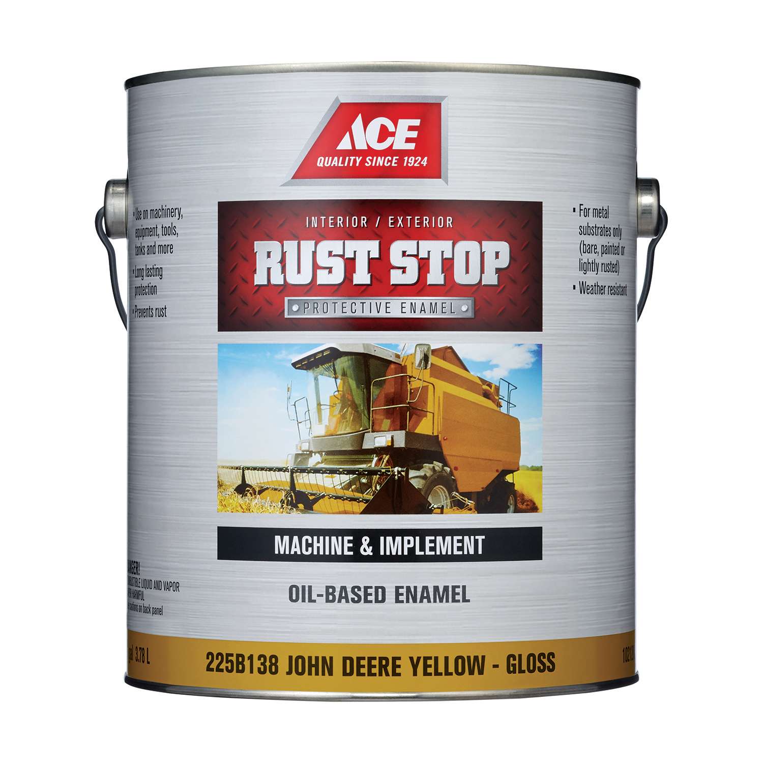 Ace Rust Stop Indoor/Outdoor Gloss John Deere Yellow Oil-Based Enamel ...