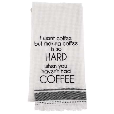 Karma Gifts Milo Black/White Cotton Coffee Tea Towel 1 pk - Ace Hardware