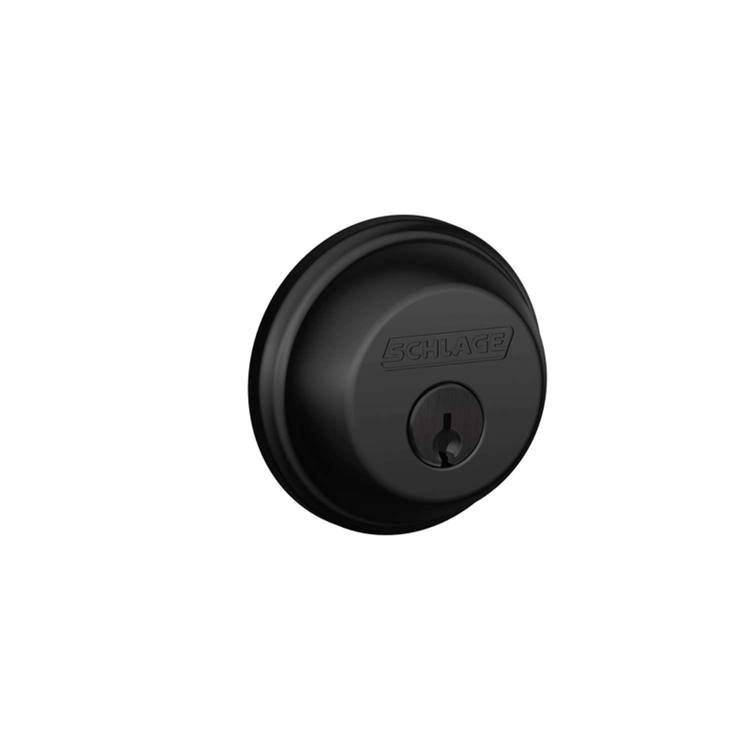 Schlage Matte Black Metal Single Cylinder Deadbolt - Ace Hardware