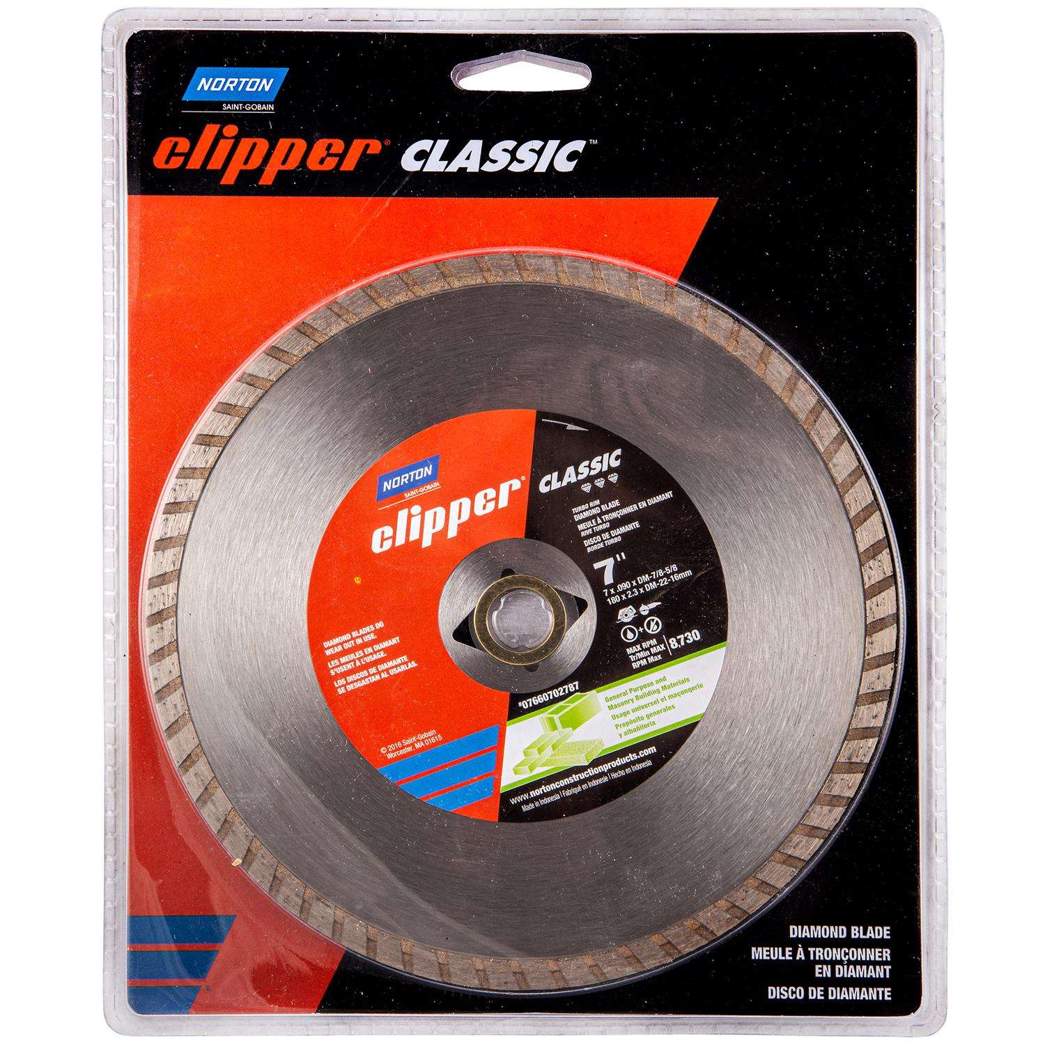 Norton Clipper 7 in. D X 5/8 and 7/8 in. Diamond Turbo Rim Circular Saw ...