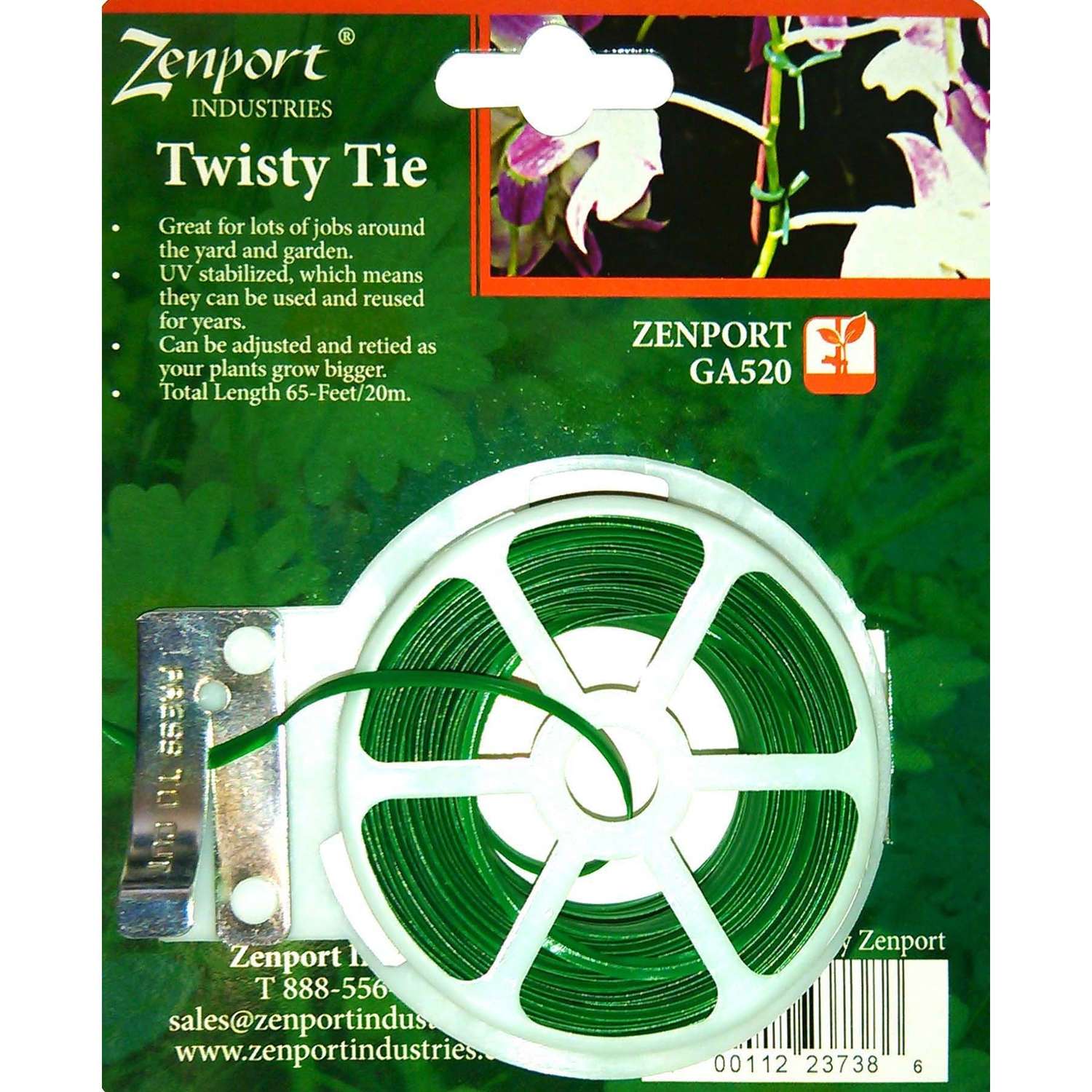 Zenport Green Coated Wire Plant Support Twist Tie - Ace Hardware