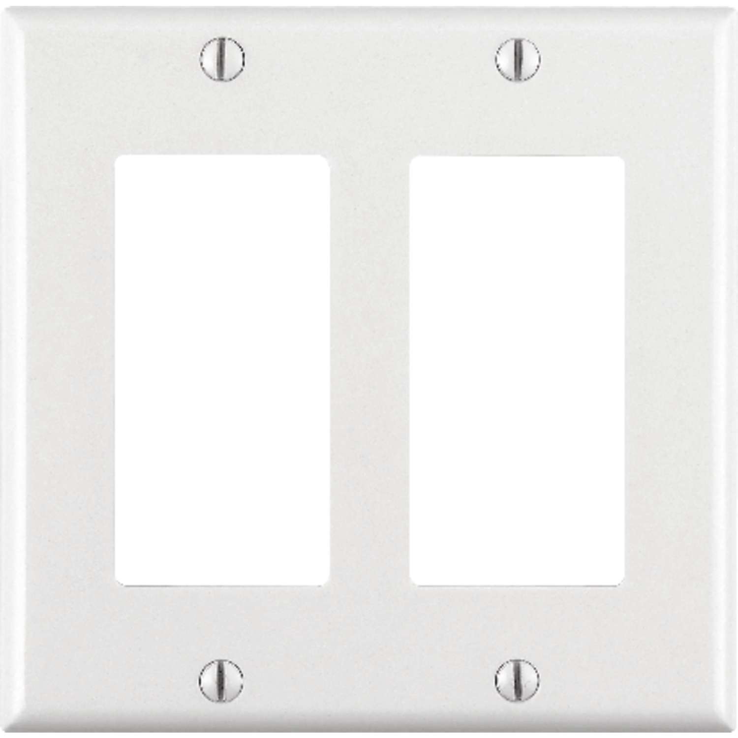 Leviton Decora White 2 gang Thermoset Plastic Decorator Wall Plate 1 pk ...