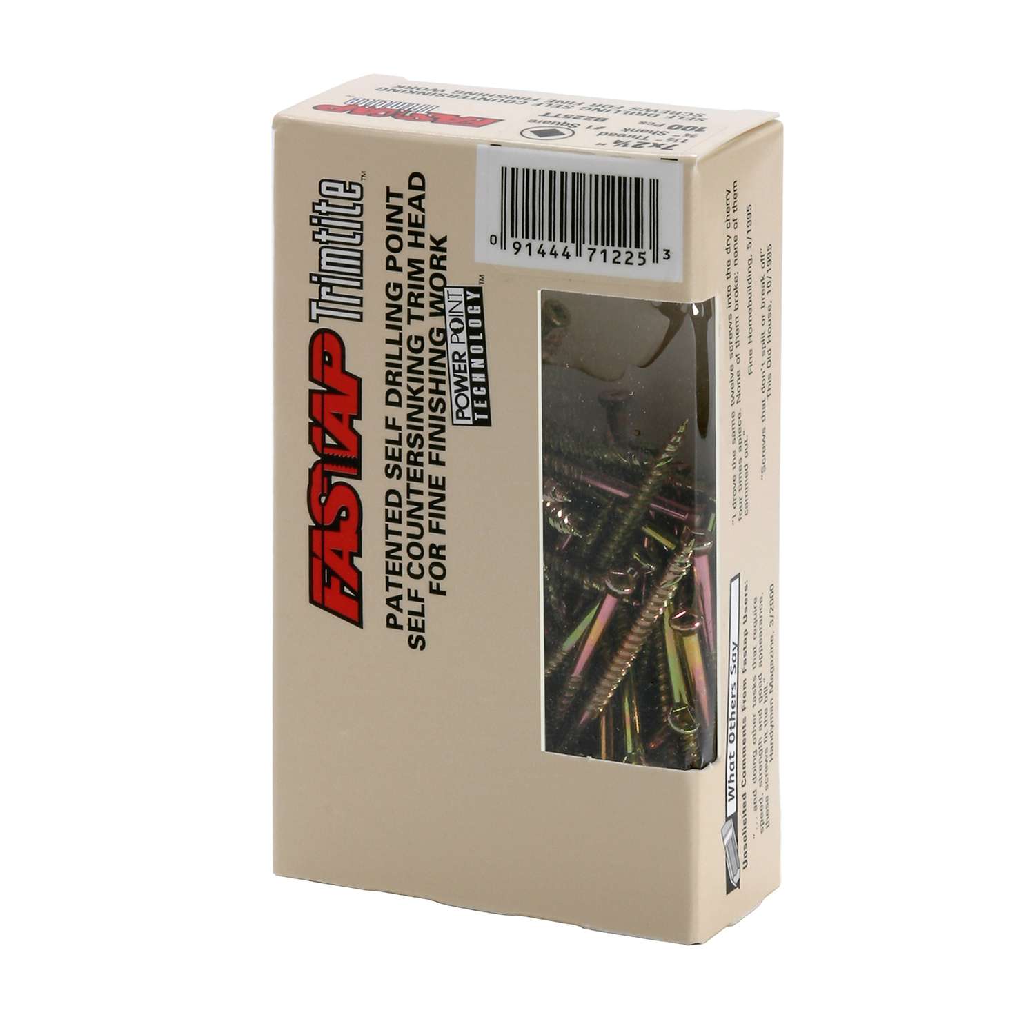 Fastap Trimtite No. 6 X 1-1/2 in. L Square Yellow Zinc Screws 8 oz 100 ...