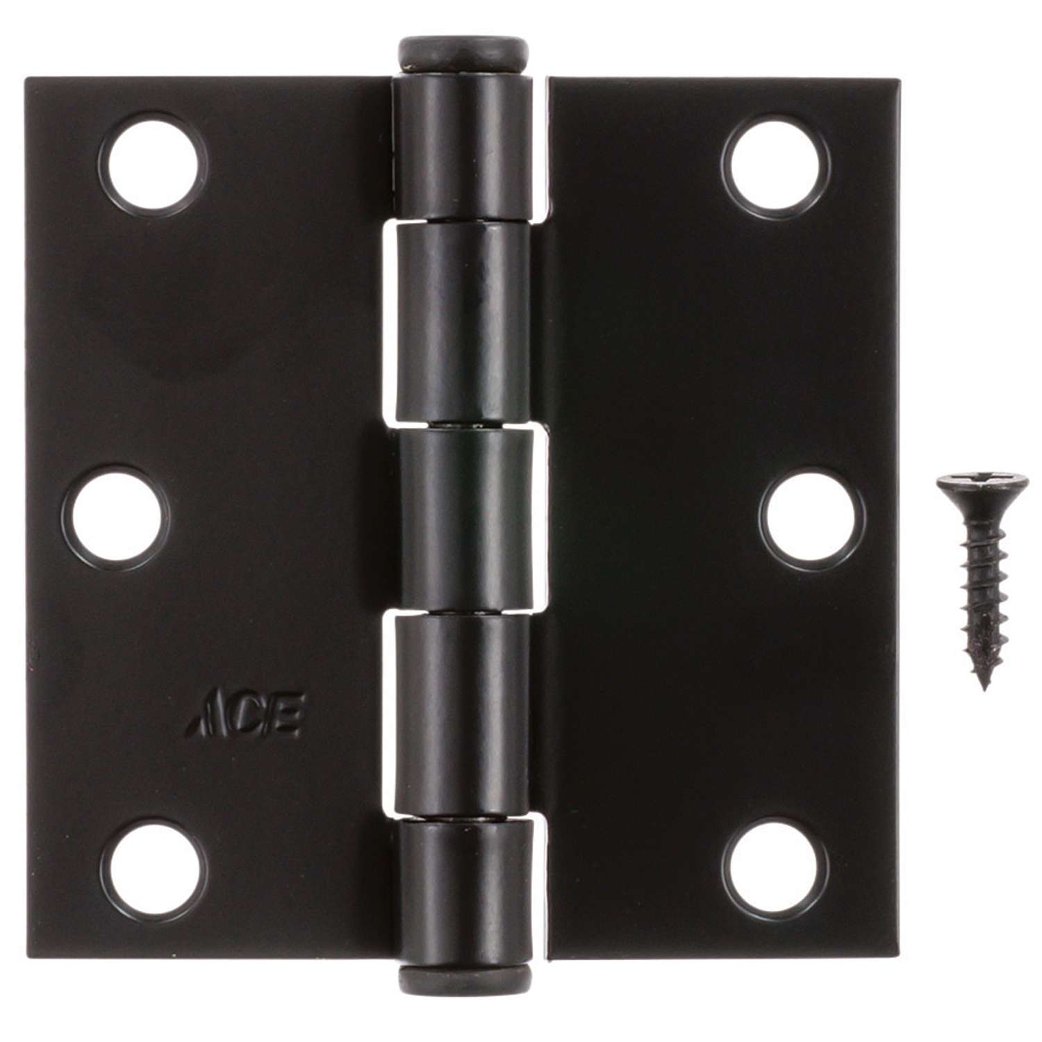 Ace 3 in. L Black Residential Door Hinge 3 pk - Ace Hardware