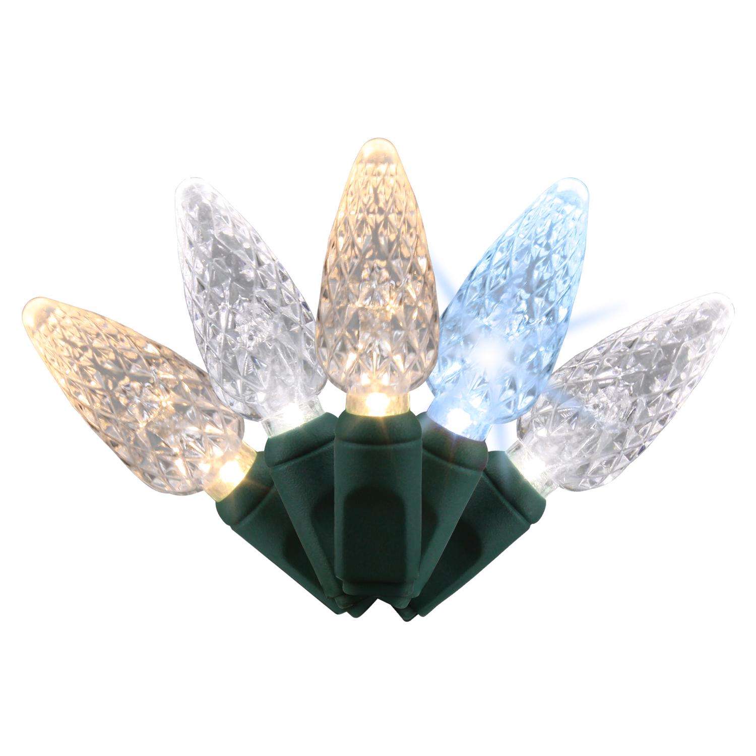 Celebrations Platinum LED C6 Multicolored/Warm White 50 ct String ...