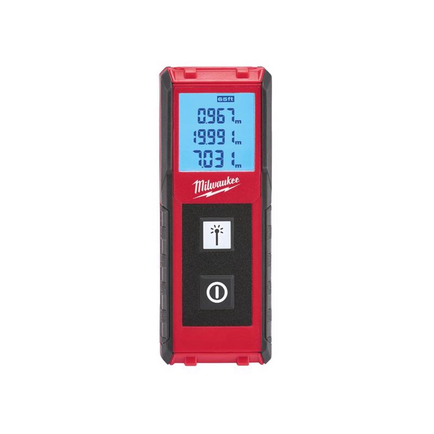 Milwaukee 4 in. L X 1 1 2 in. W Laser Distance Meter 65 ft. Black Red 1 pc Mfr 48 22 9801 Ace Hardware