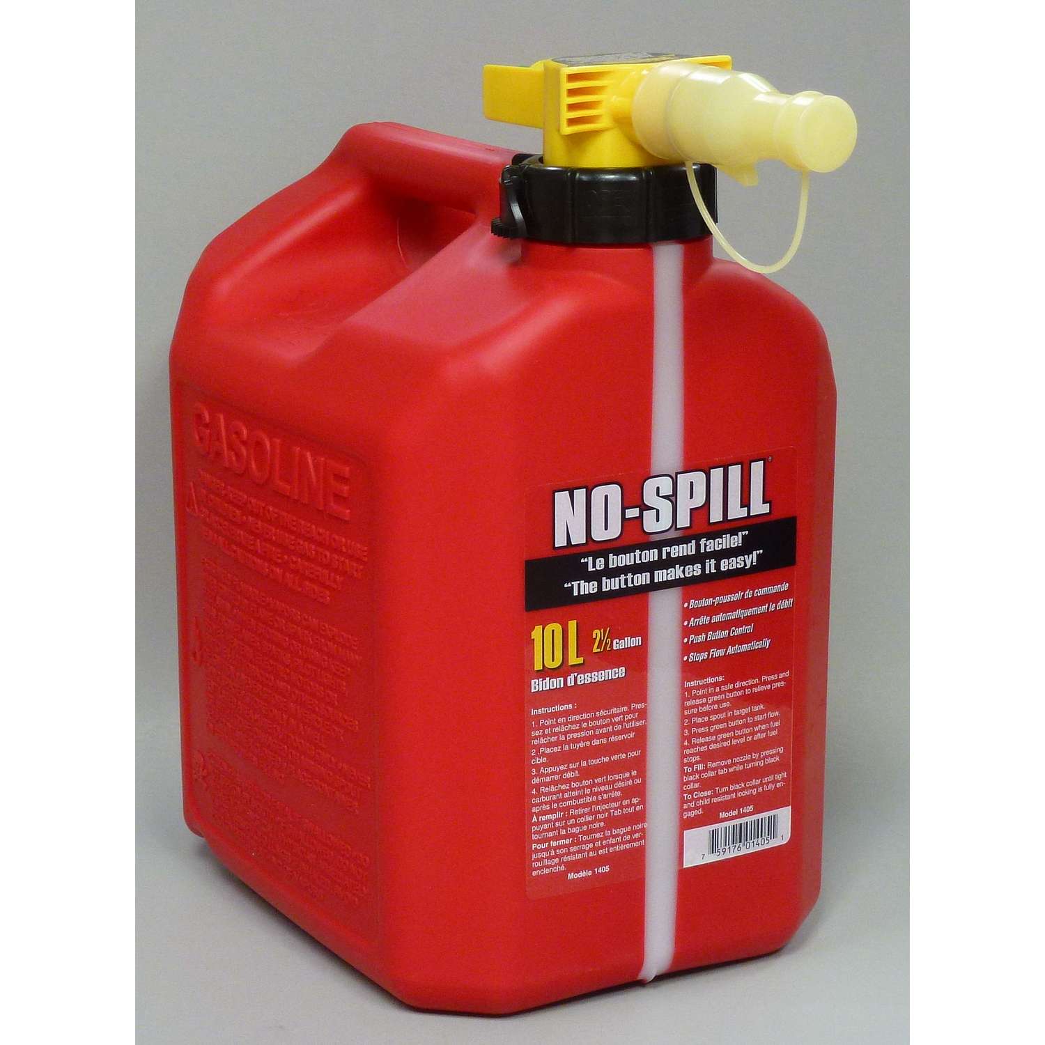 No Spill Plastic Gas Can 10 L - Ace Hardware