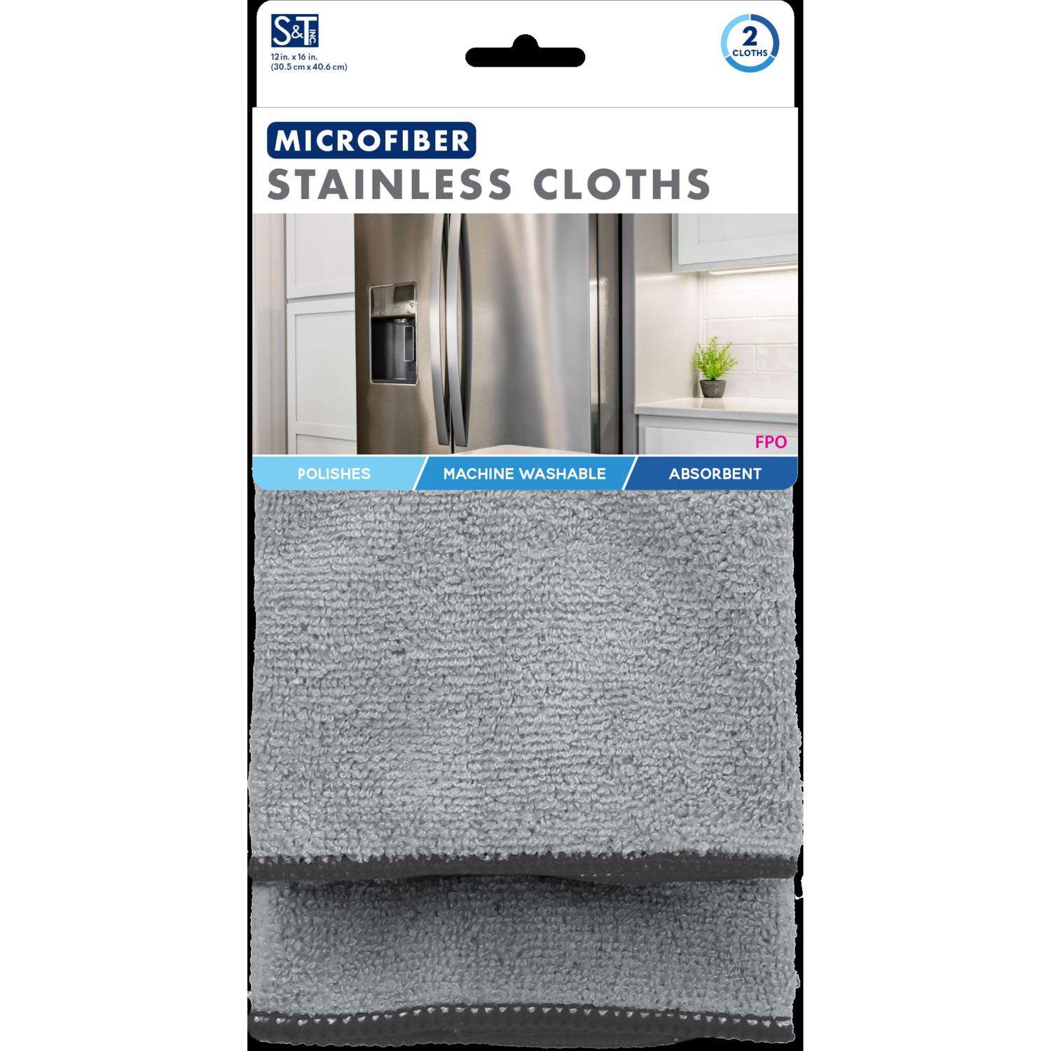 Schroeder & Tremayne Microfiber Cleaning Cloth 12 in. W X 16 in. L 2 pk ...