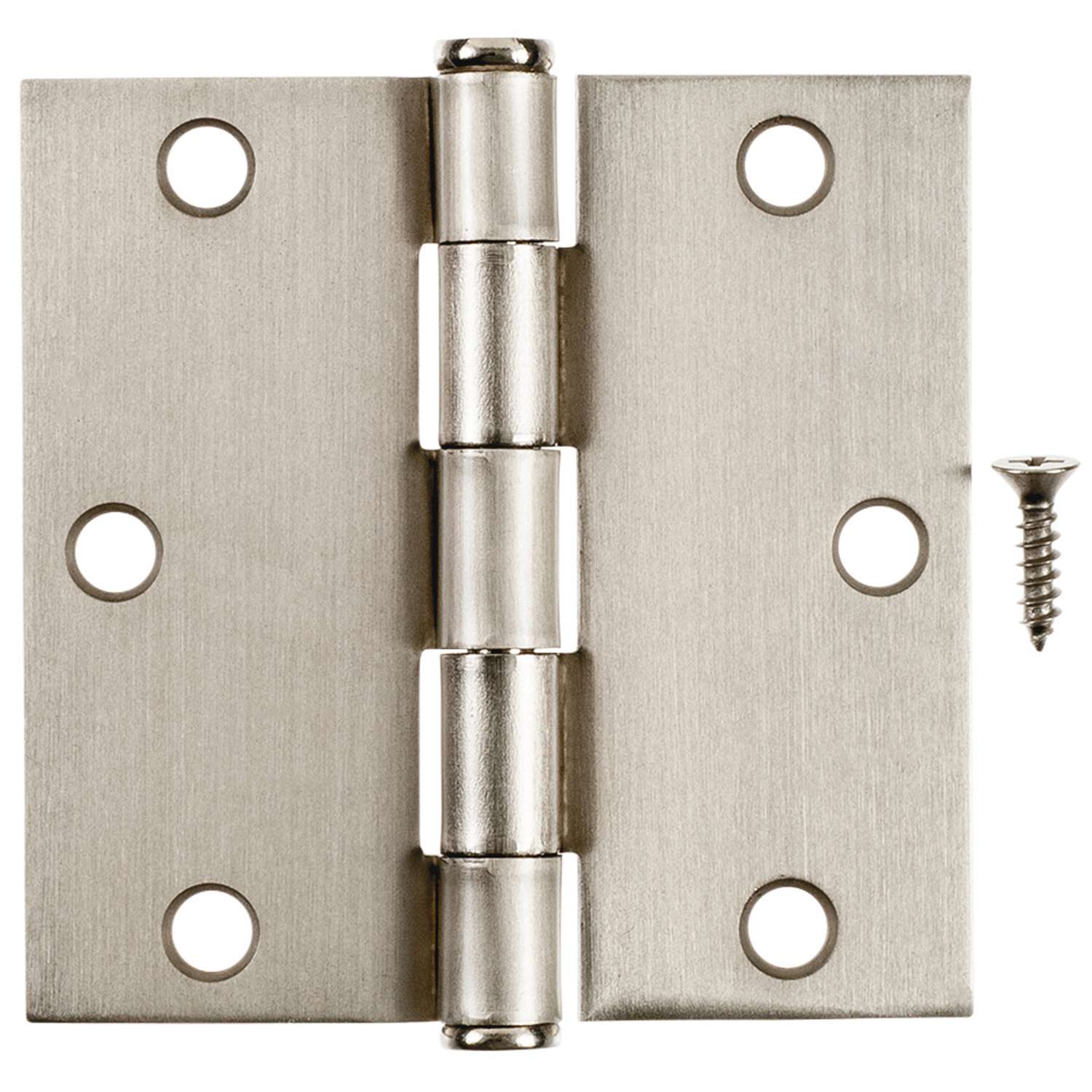 Hampton 3-1/2 in. L Satin Nickel Residential Door Hinge 12 pk - Ace ...