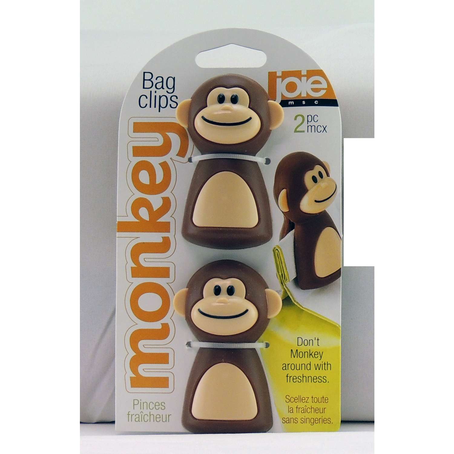 Joie Monkey Brown/ Beige Plastic Bag Clips - Ace Hardware