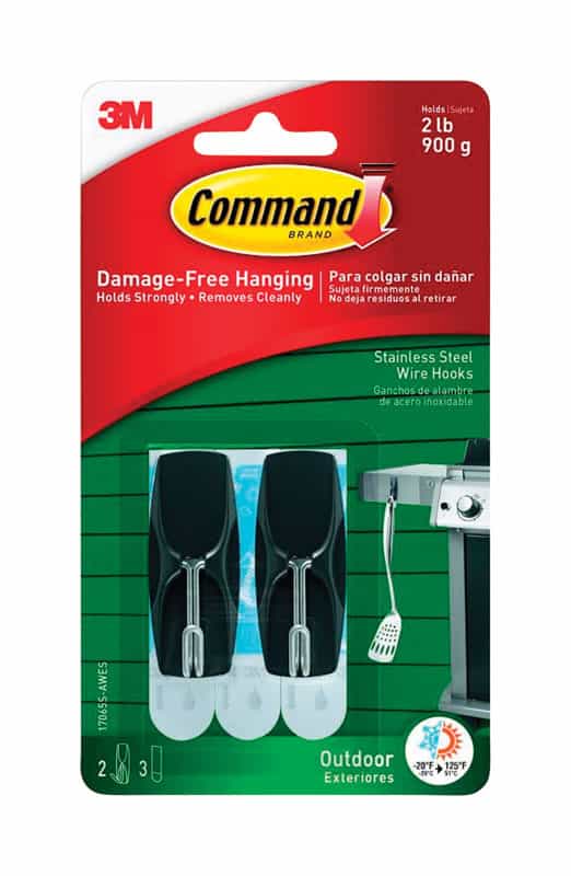 3M Command Medium Plastic Hook 2-1/6 in. L 2 pk - Ace Hardware