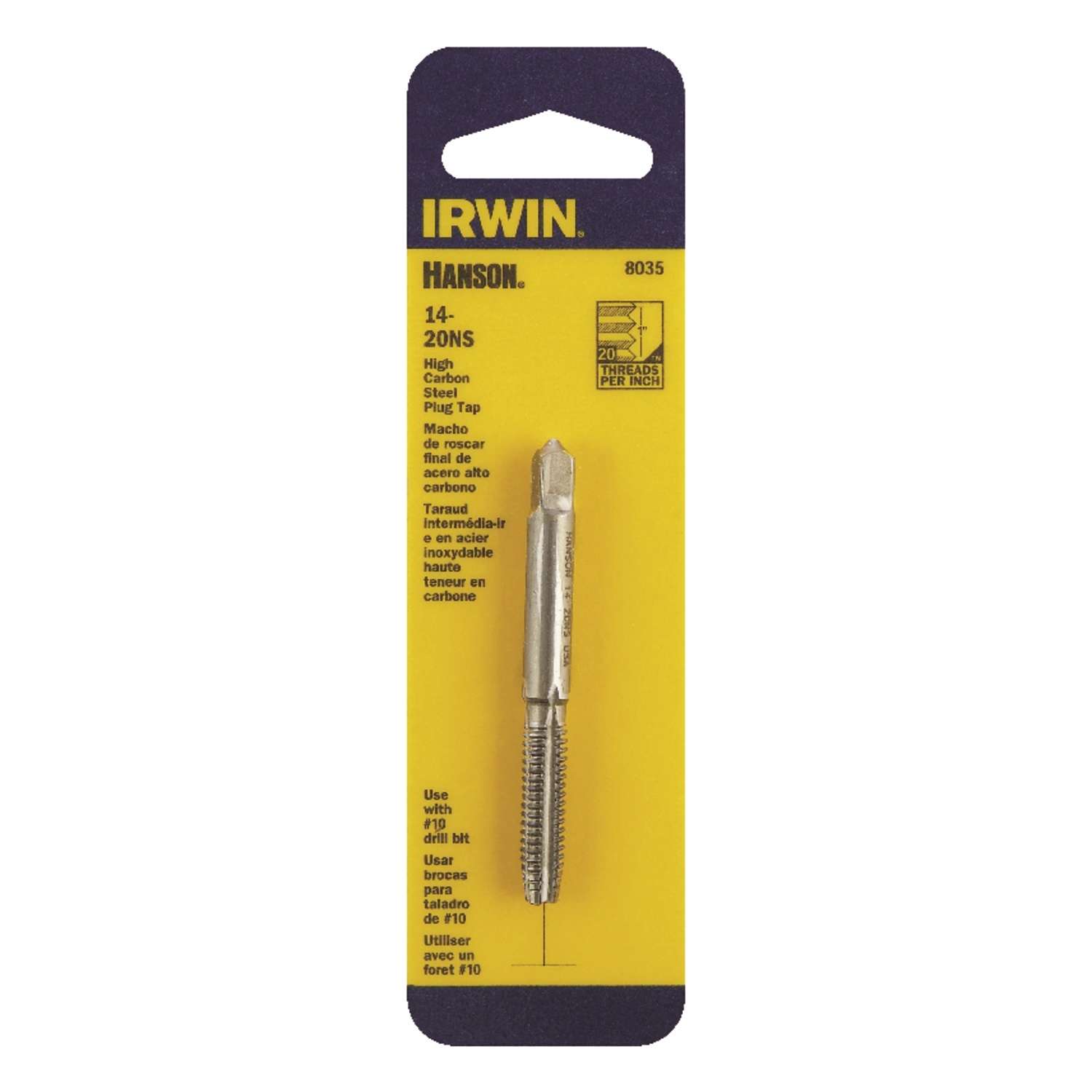 Irwin Hanson High Carbon Steel SAE Plug Tap 14-20 1 pc - Ace Hardware