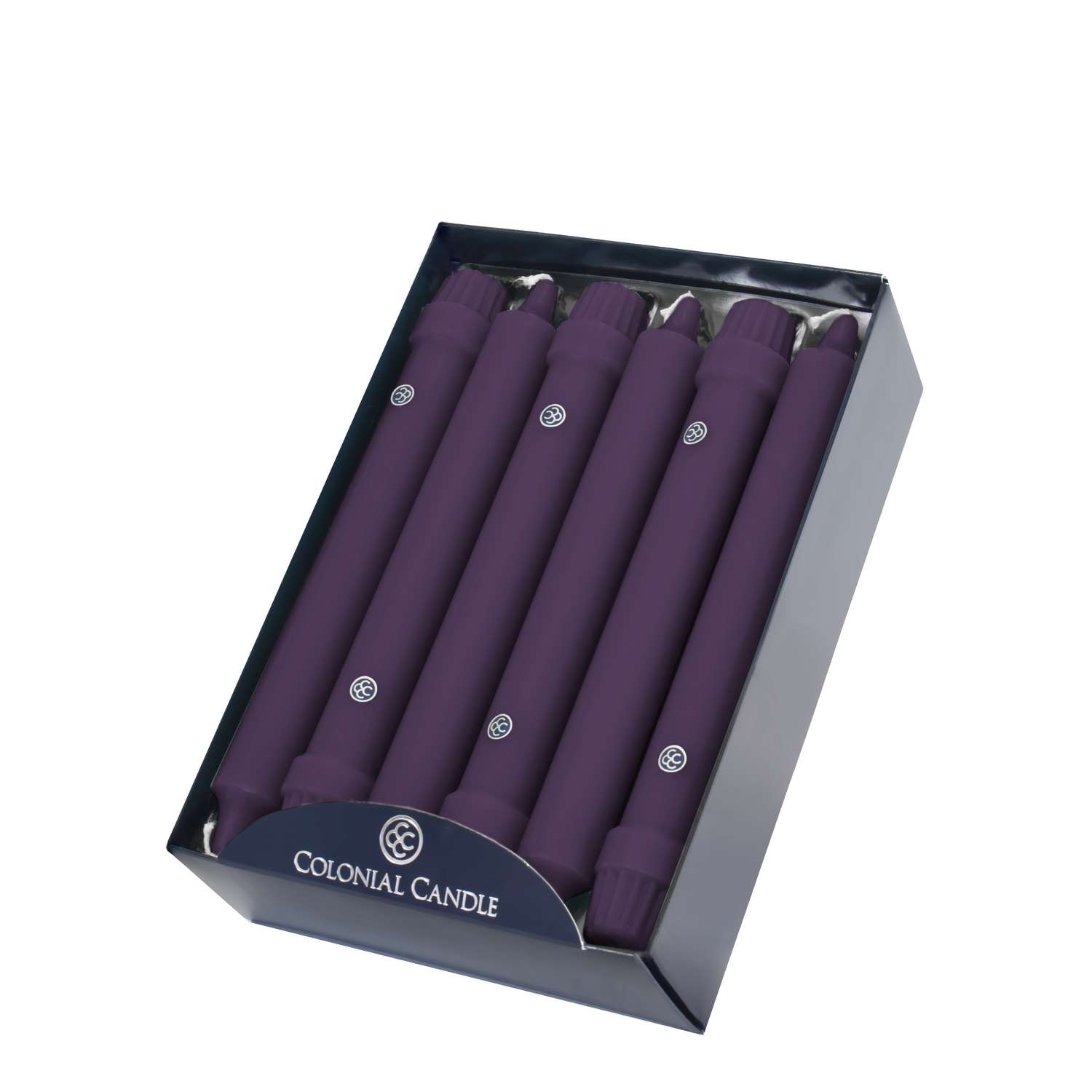 Colonial Candle Orchid Purple Unscented Scent Classic Taper Candle ...