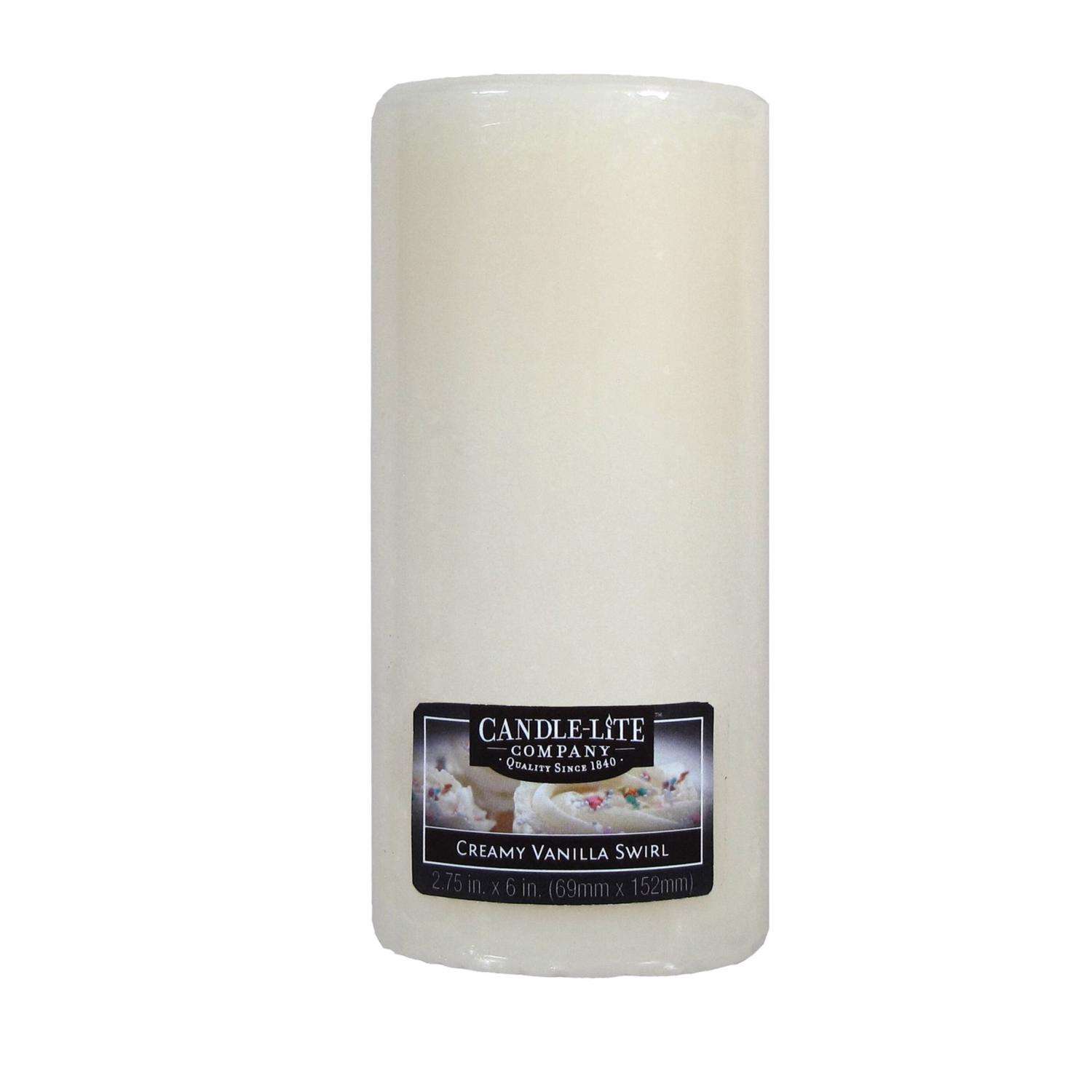 Candle Lite White Creamy Vanilla Swirl Scent Pillar Candle - Ace Hardware