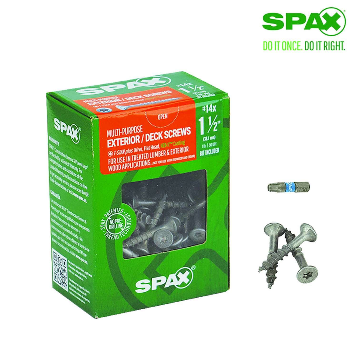 Spax Multi-Material No. 14 Label X 1-1/2 in. L Star Flat Head Multi ...