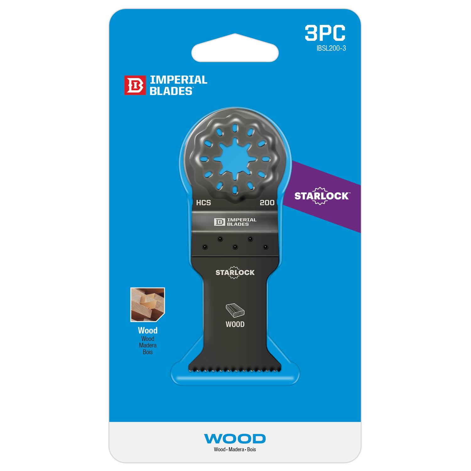 Imperial Blades Starlock 3 3 4 in. L High Carbon Steel Oscillating Saw Blade 3 pk Mfr IBSL200 3 Ace Hardware