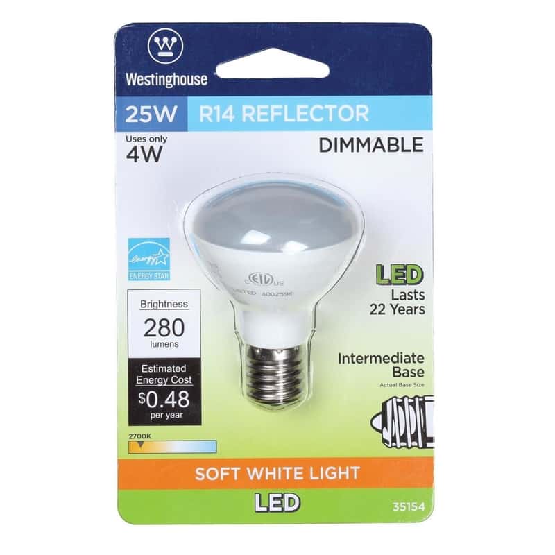 Westinghouse R14 E17 (Intermediate) LED Light Bulb Warm White 25 Watt ...