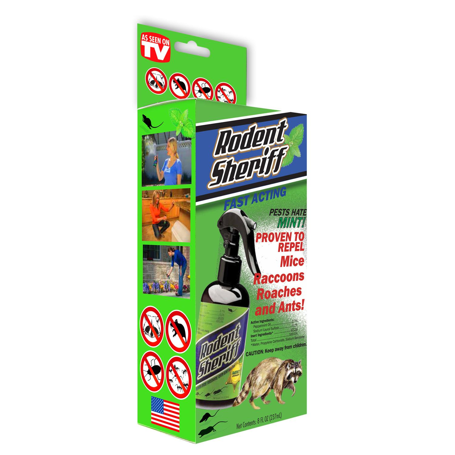 Rodent Sheriff As Seen on TV Animal Repellent Liquid For Rodents 8 oz ...