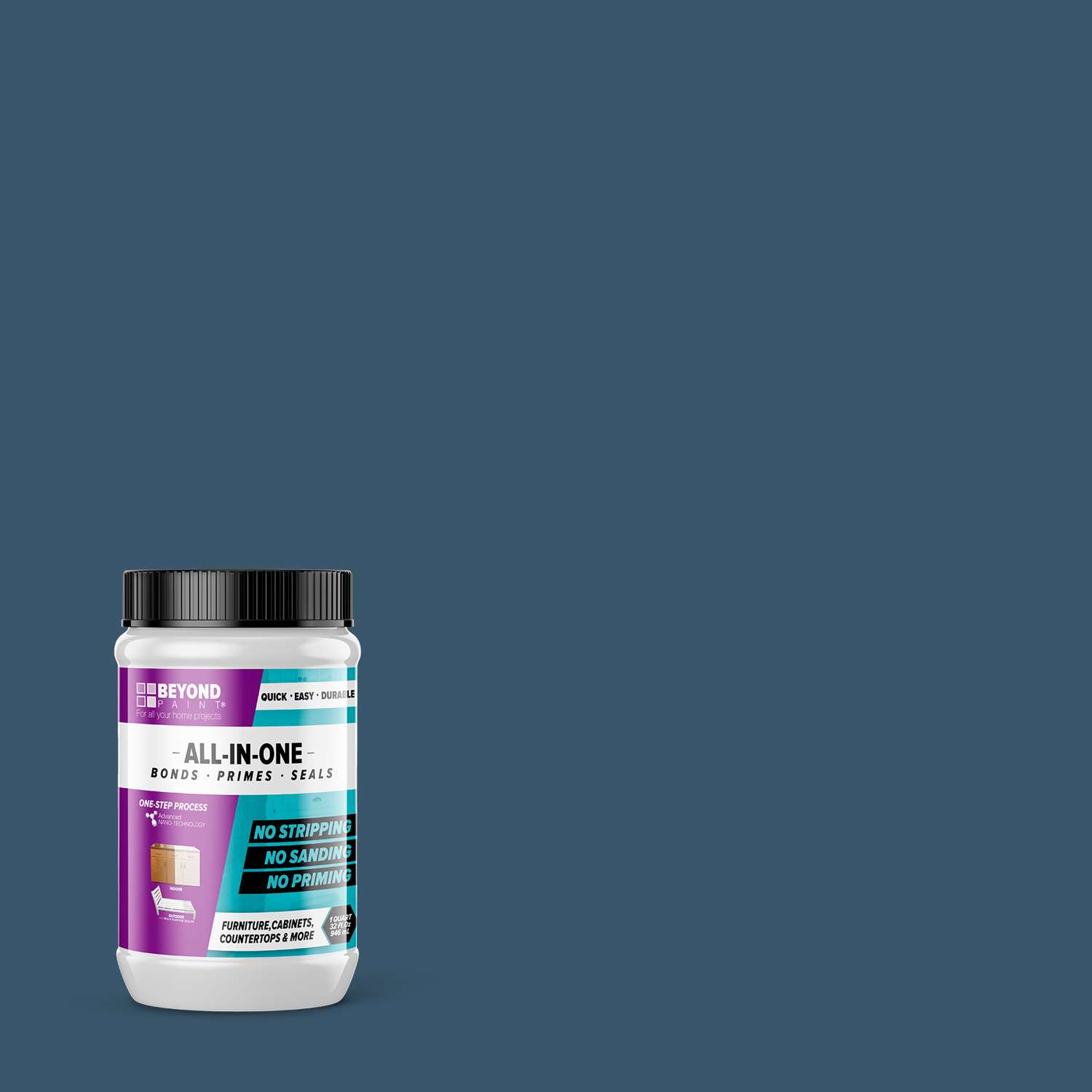 Beyond Paint Matte Deep Blue Water-Based Paint Exterior and Interior 1 ...