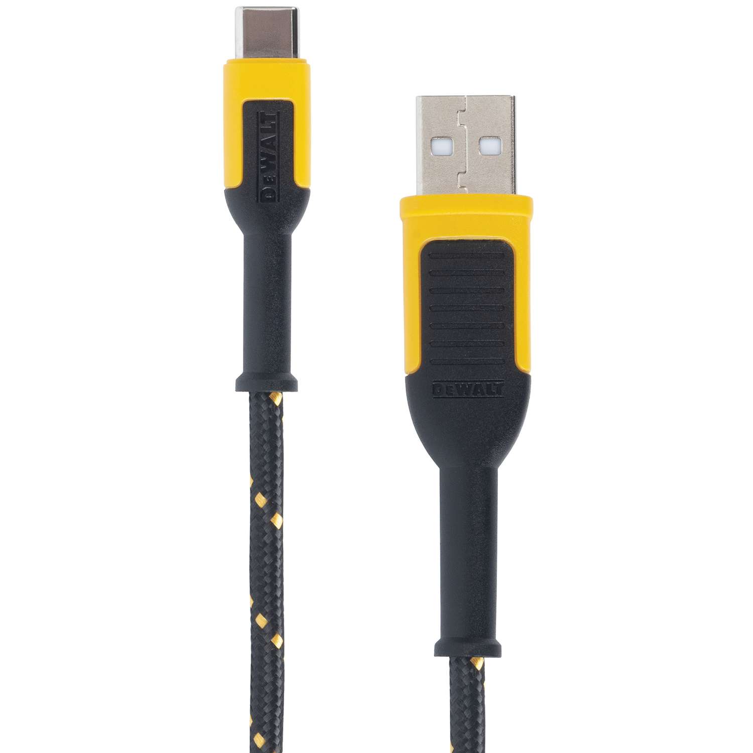 DeWalt USB-A to USB-C Cable 4 ft. Black/Yellow - Ace Hardware