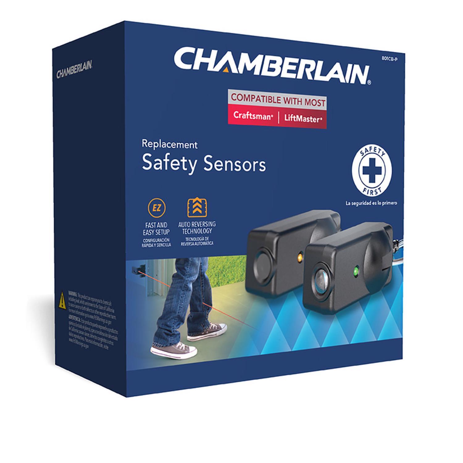 Chamberlain 1.25 in. W X 2.45 in. L Plastic Garage Safety Sensors ...