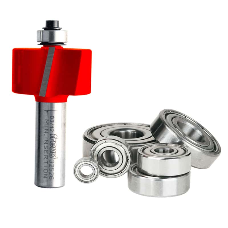 Freud 1-3/8 in. D X 2-1/2 in. L Rabbeting Router Bit Bearing Set 6 pc ...