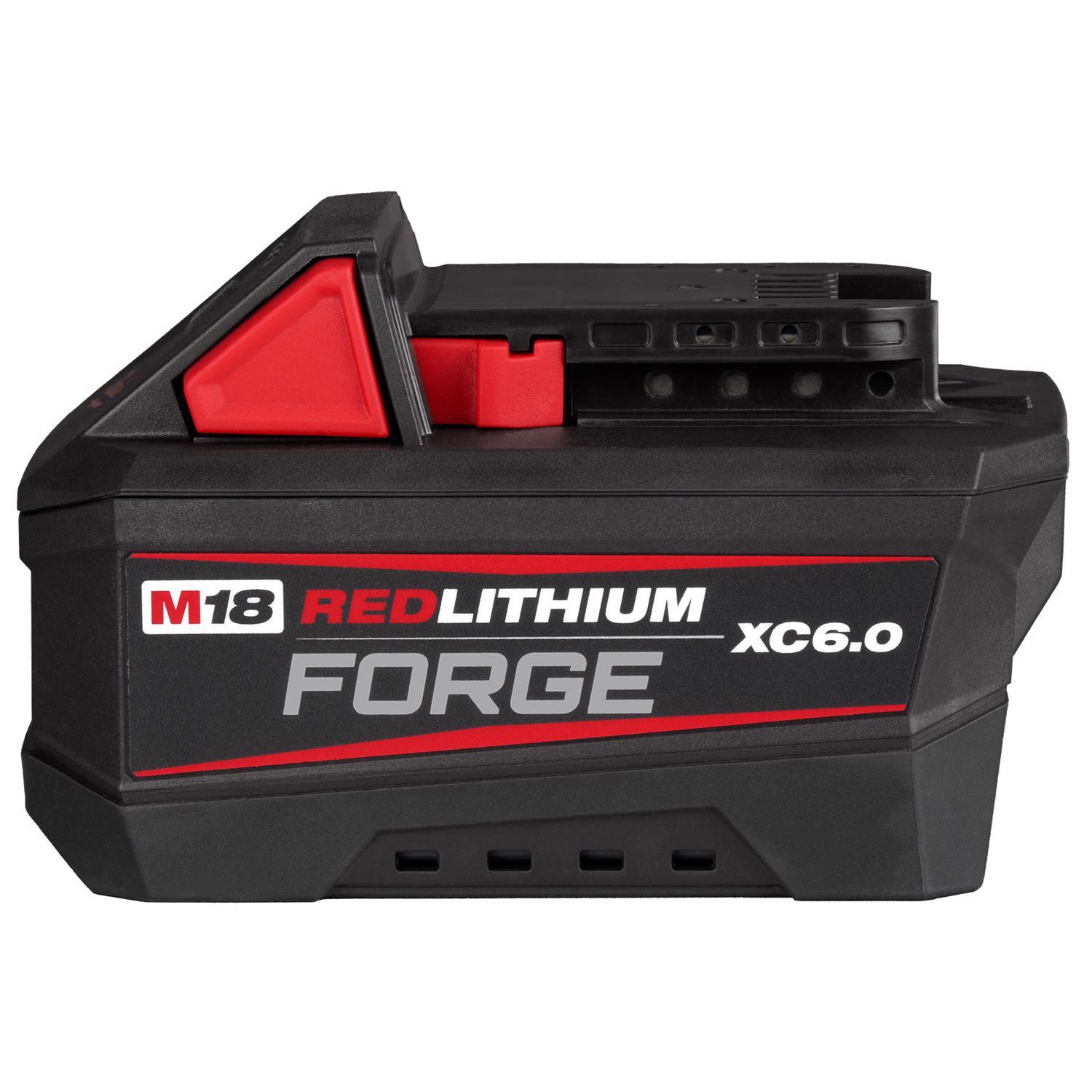 Milwaukee 18V M18 Redlithium FORGE XC6.0 6 Ah Lithium-Ion Battery 1 pc ...