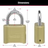 Master Lock 1-11/16 in. H X 7/8 in. W X 2 in. L Steel Double Locking ...