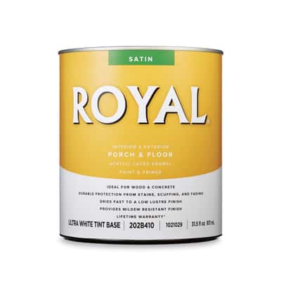 Royal Satin Tint Base Ultra White Base Latex Porch & Floor Paint 1 qt ...