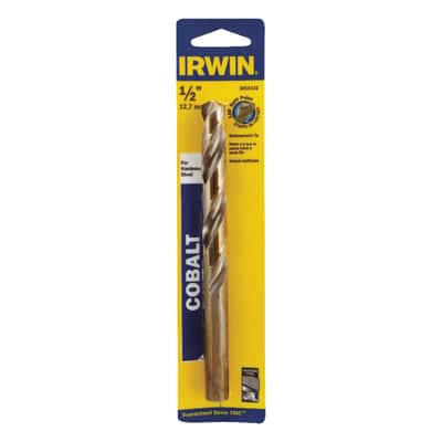 Irwin 1/2 in. S X 6 in. L Cobalt Steel Drill Bit 1 pc - Ace Hardware
