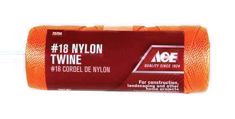 Ace 18 in. D X 525 ft. L Orange Twisted Nylon Mason Line Mfr ...