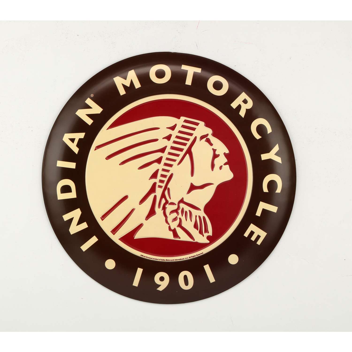 Open Road Brands Indian Motorcycle 1901 Button Sign Metal 1 pk - Ace ...
