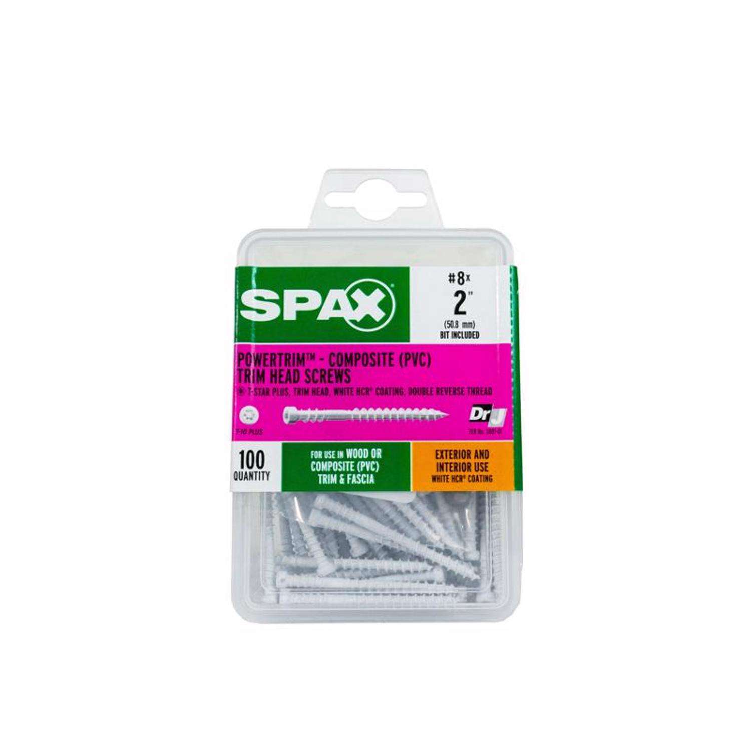 SPAX PowerTrim No. 8 Label X 2 in. L Star Trim Head Trim Screws 0.64 lb ...