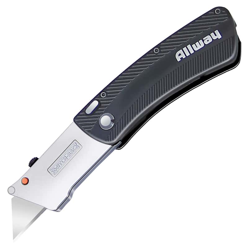 Allway 4 in. Press and Flip Folding Knife Black 1 pk - Ace Hardware