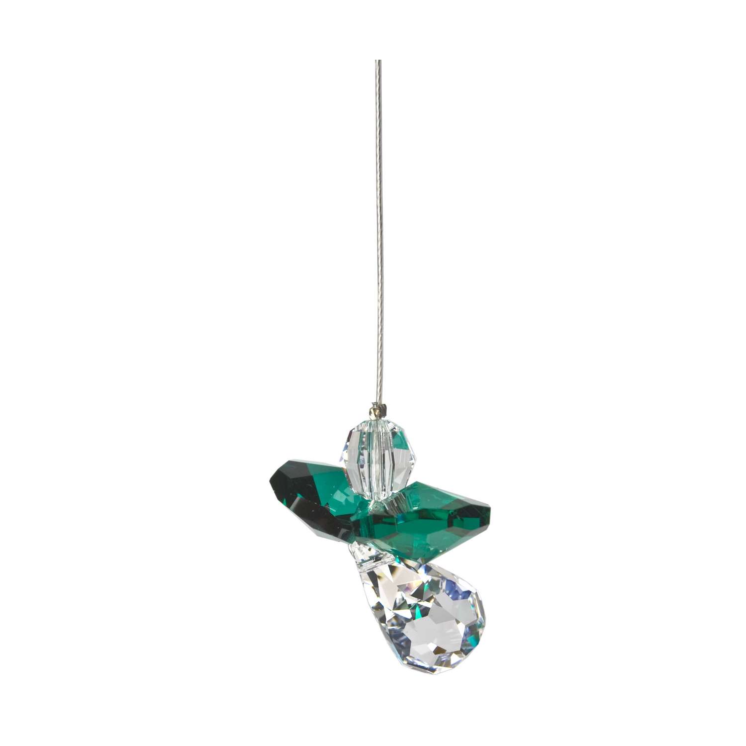 Woodstock Chimes Crystal Guardian Angel Emerald Crystal 1 in. Wind ...