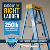 Werner 8 ft. H Fiberglass Step Ladder Type I 250 lb. capacity Mfr# 6008 ...