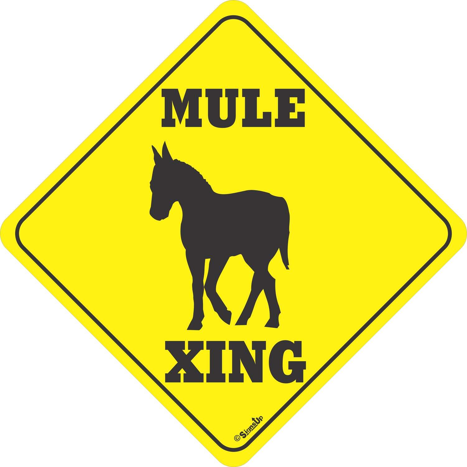 Signs Up English Yellow Crossing Sign 11 in. H X 11 in. W - Ace Hardware