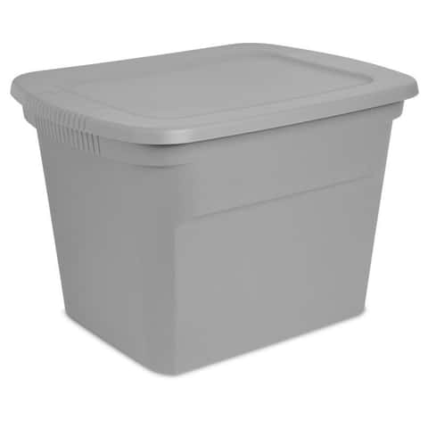 Sterilite 18 gal Gray Storage Tote 16-1/8 in. H X 23-1/2 in. W X 18-3/8 ...