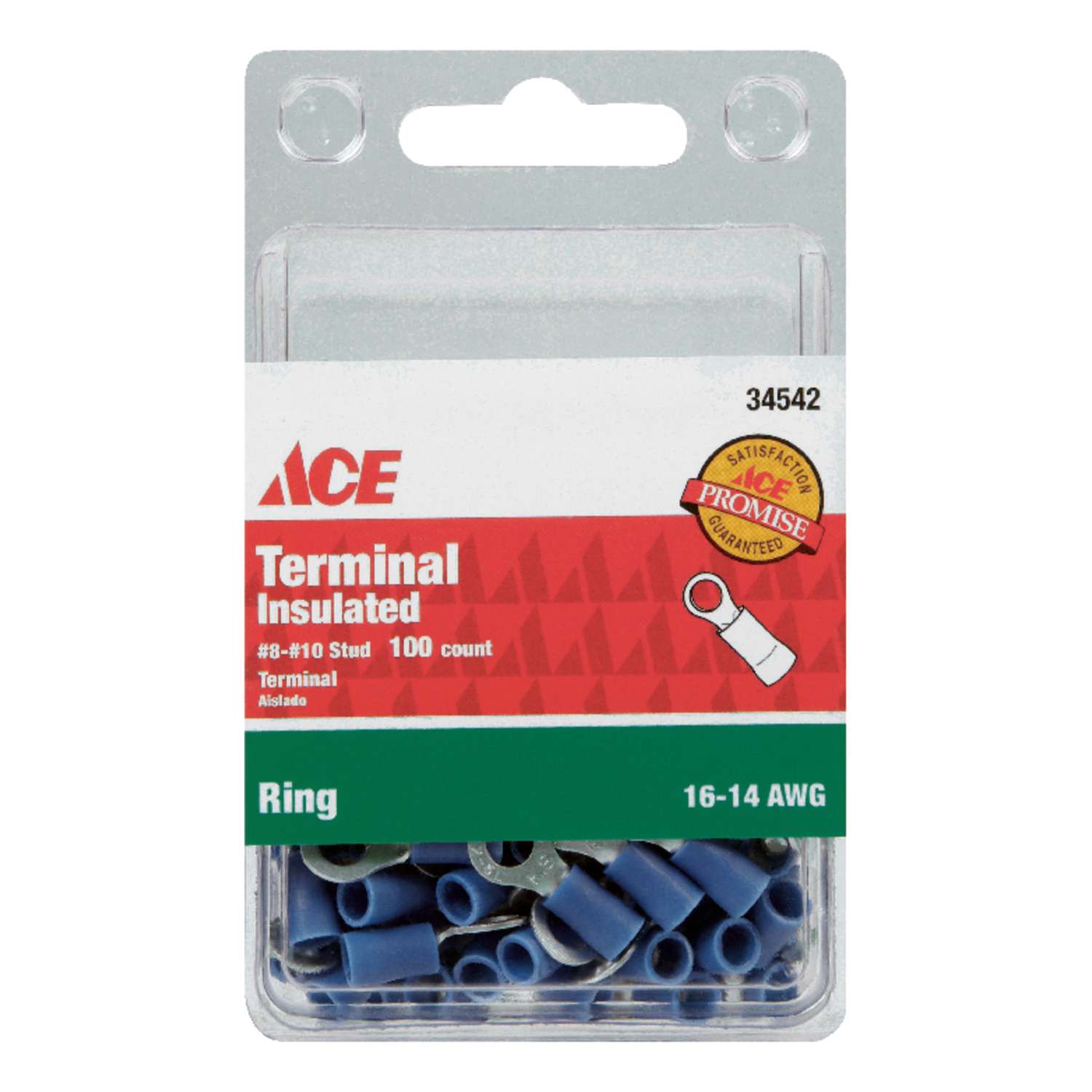 Ace Insulated Wire Ring Terminal Blue 100 pk - Ace Hardware