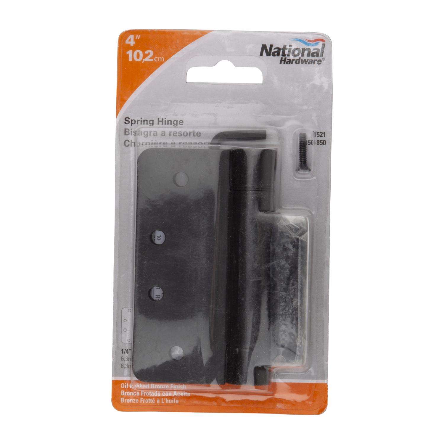 National Hardware 4 in. L Oil Rubbed Bronze Spring Hinge 1 pk - Ace ...