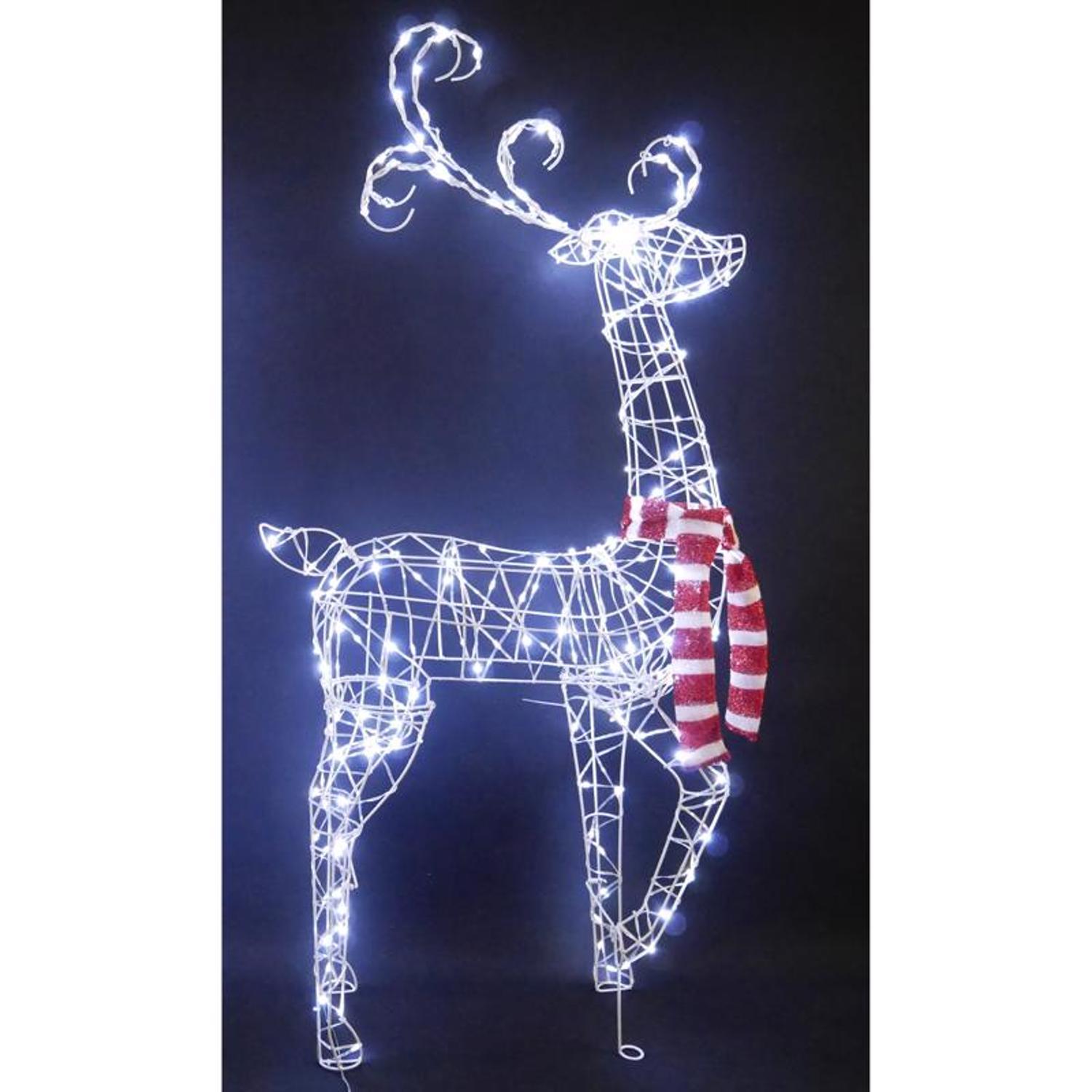 Celebrations LED Cool White Ornate Wire Buck 4 ft. Yard Decor - Ace ...